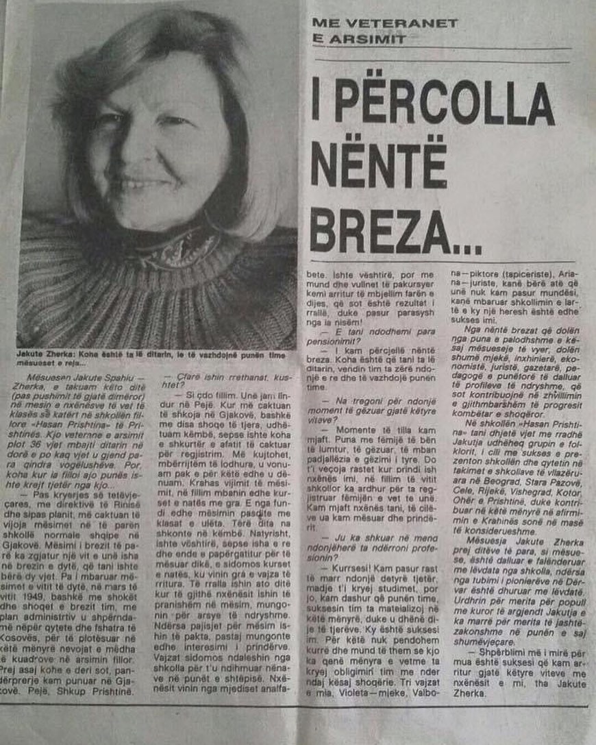 Gresa Pallaska e ka artin në gjene, nënë e gjyshe i ka profesoresha e ...