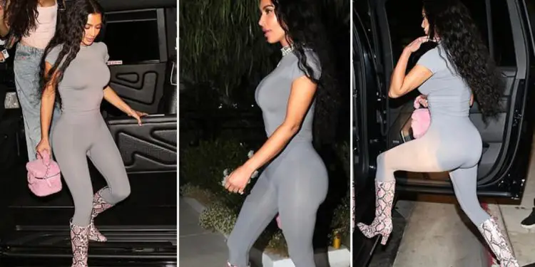 Kim Kardashian thekson linjat e trupit në kostumin e ngushtë Kim Kardashian thekson linjat e trupit në kostumin e ngushtë
