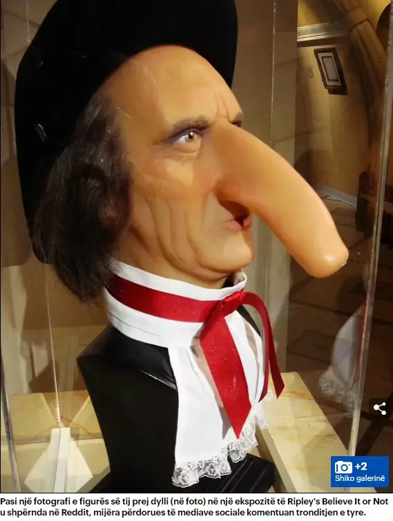 Njihuni me njeriun me hundën me të madhe në bote 19 cm Njihuni me njeriun me hundën me të madhe në bote 19 cm