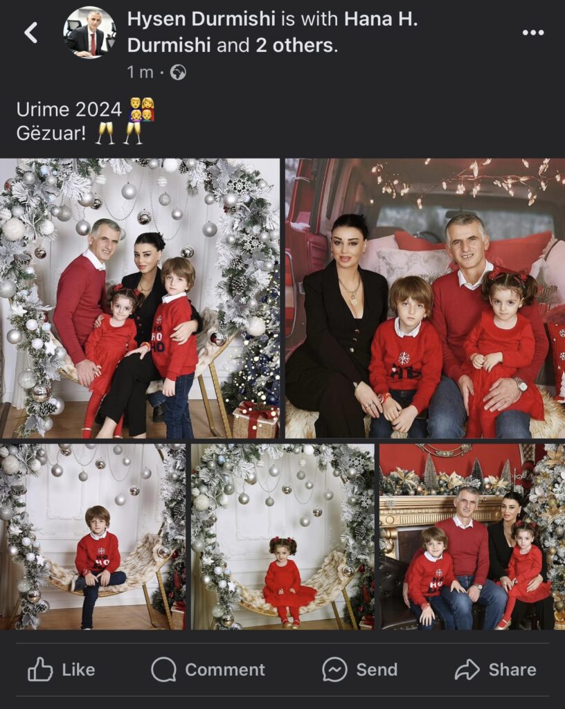 Hysen Durmishi publikon portretin e bukur familjar
