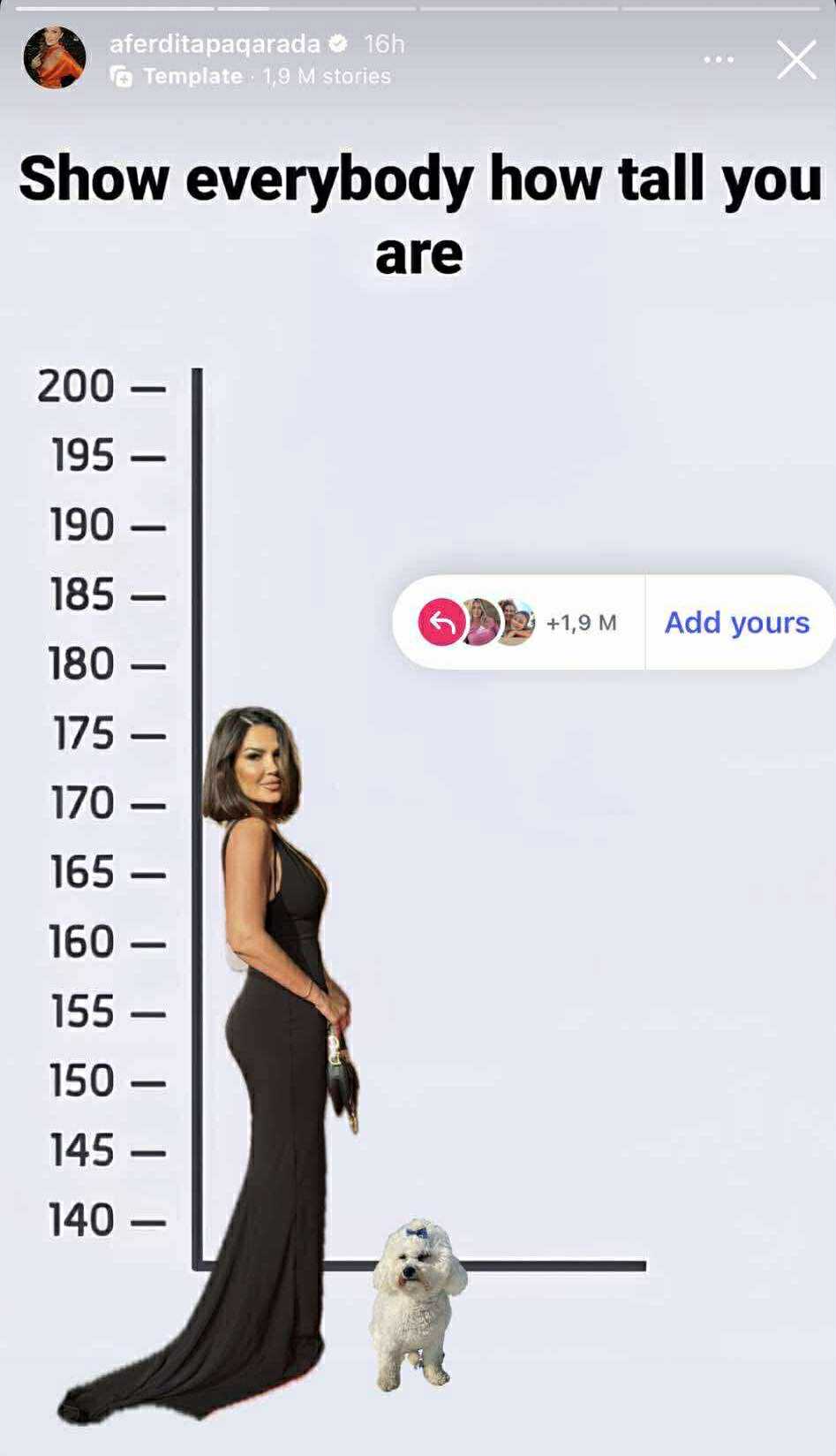 Aferdita Paqarada befasoi ndjekësit me gjatësinë e saj