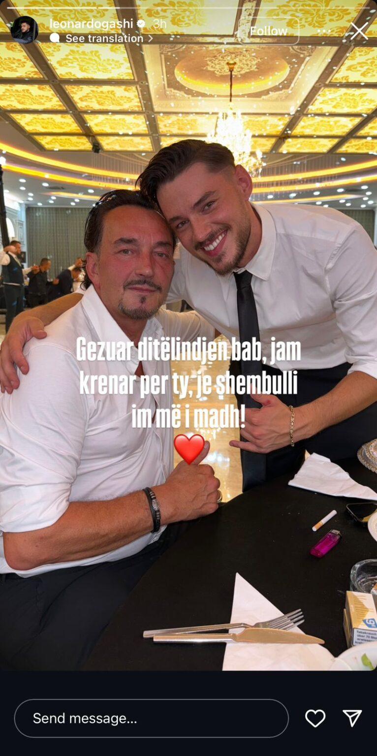 Leonard Gashi prek zemrat me urimin për babain